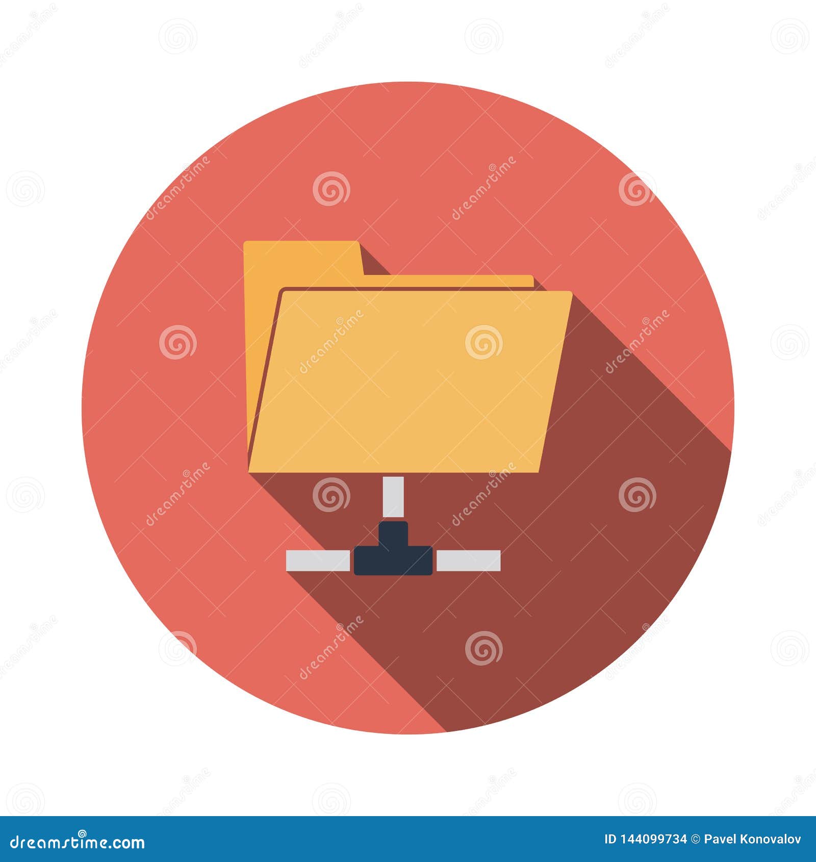 Shared folder icon stock vector. Illustration of internet - 144099734
