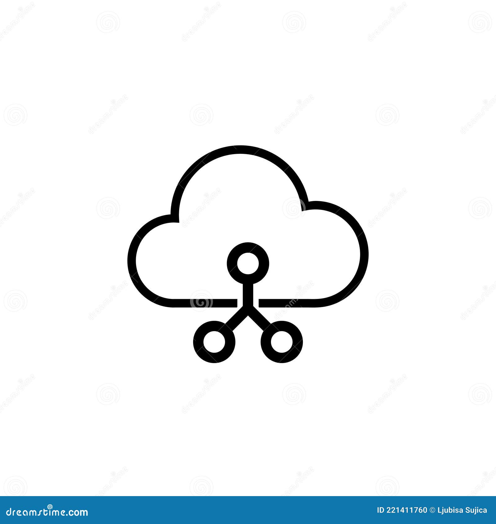 Shared Folder Icon Isolated on White Background Stock Vector ...