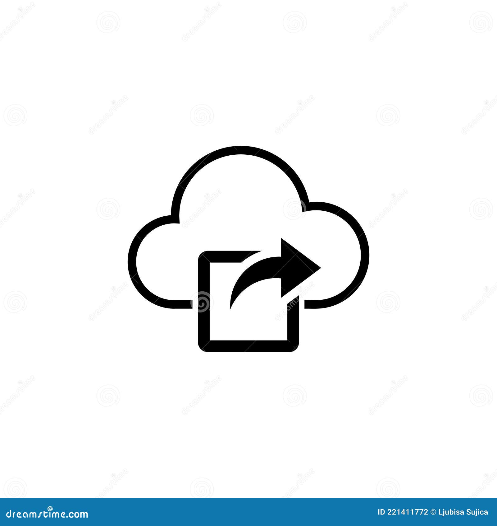 Shared Folder Icon Isolated on White Background Stock Vector ...