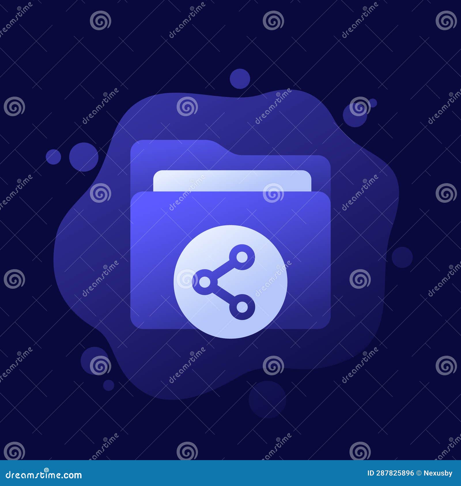 Shared Folder Icon, Vector Design Stock Vector - Illustration of icon ...