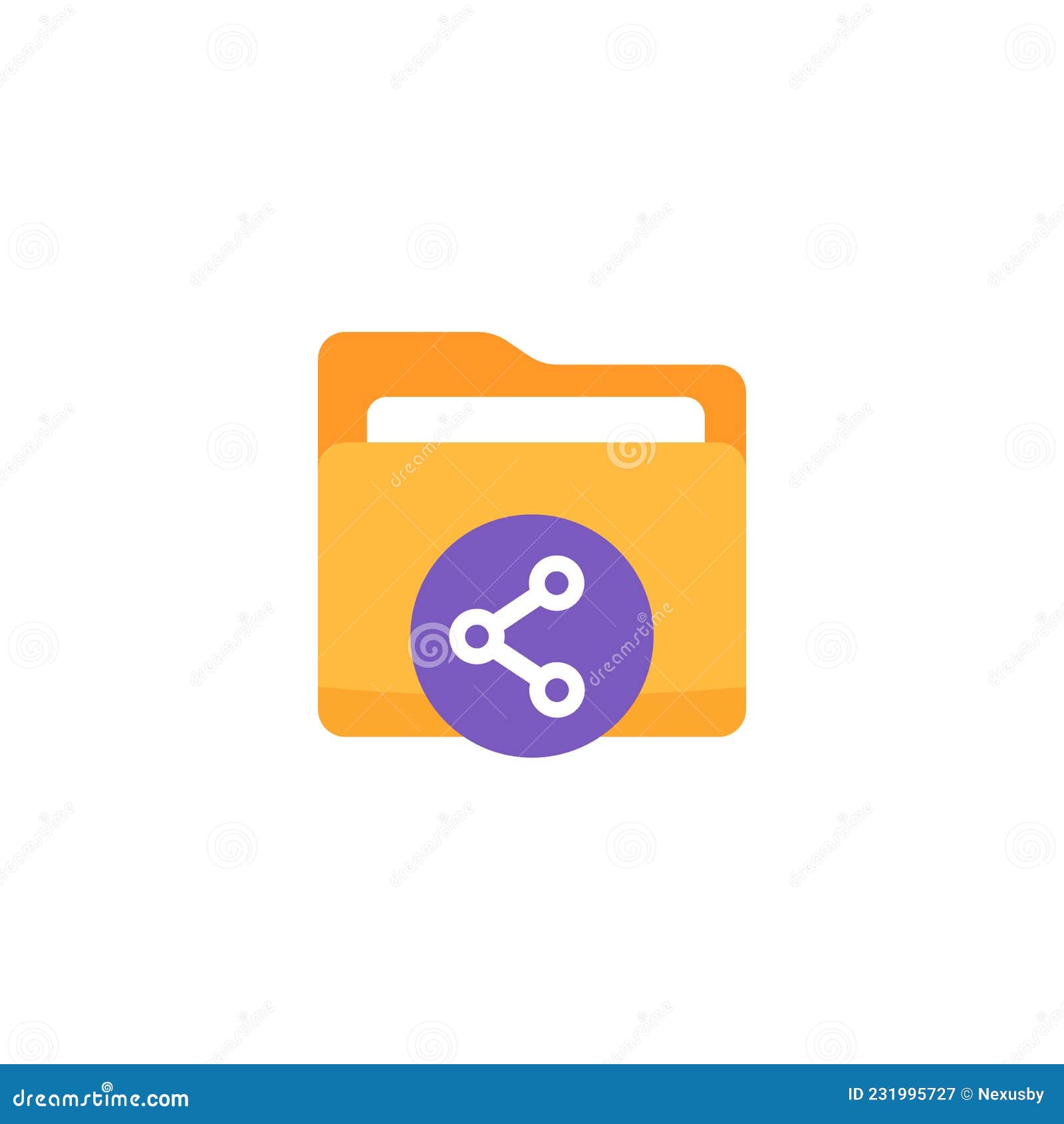Shared Folder Icon On White, Vector | CartoonDealer.com #231995727