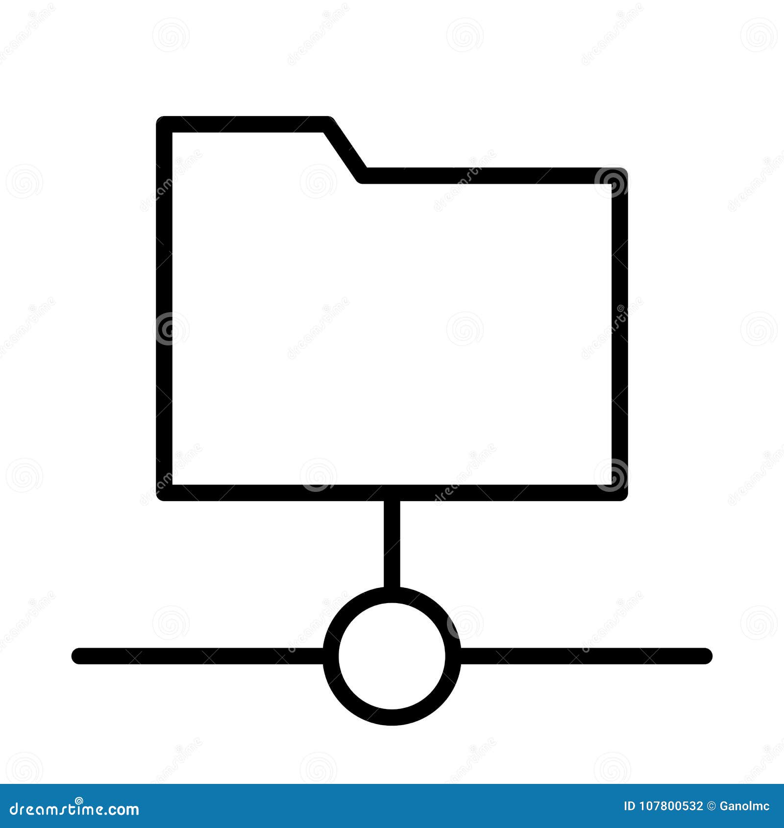 Shared Folder Line Icon. Vector Simple Minimal 96x96 Pictogram Stock ...
