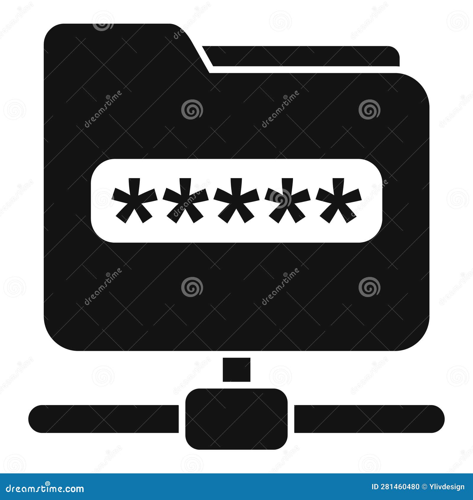 Shared Folder Safe Icon Simple Vector. Secure Policy Stock Vector ...