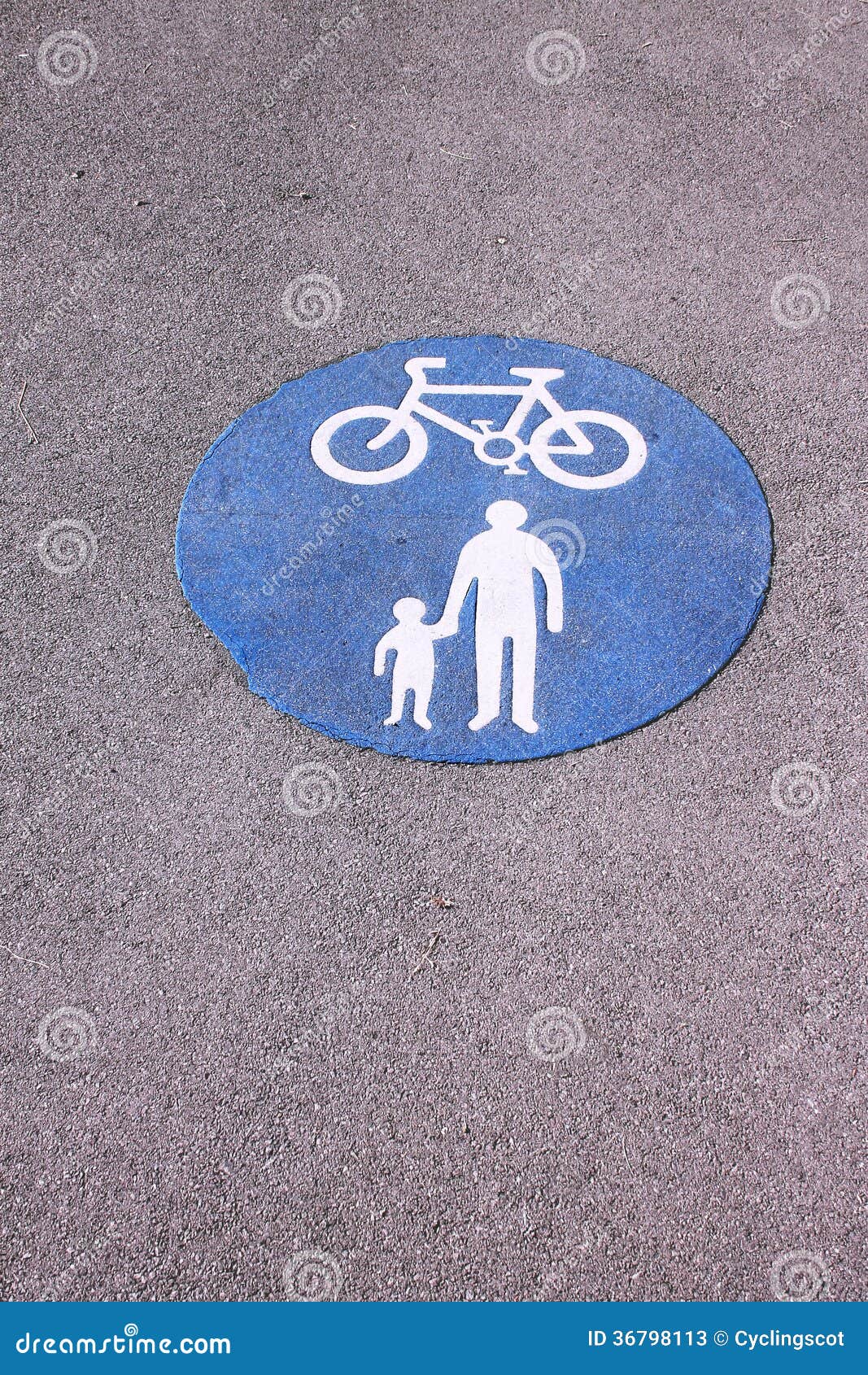 Shared Cycle And Pedestrian Path Sign Stock Image | CartoonDealer.com ...