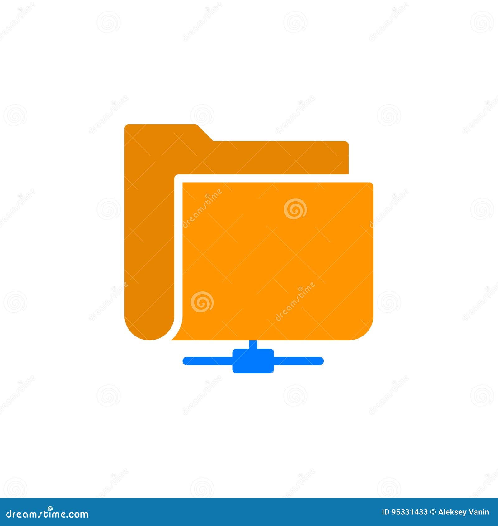 Shared Network Folder Icon Vector, Filled Flat Sign, Solid Colorful ...