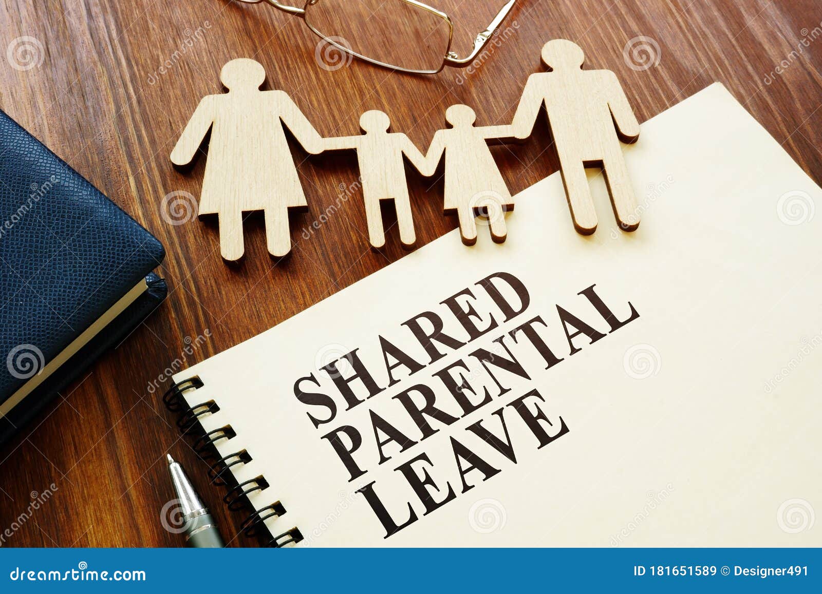 Shared Parental Leave Papers and Figures of Family Stock Image - Image ...
