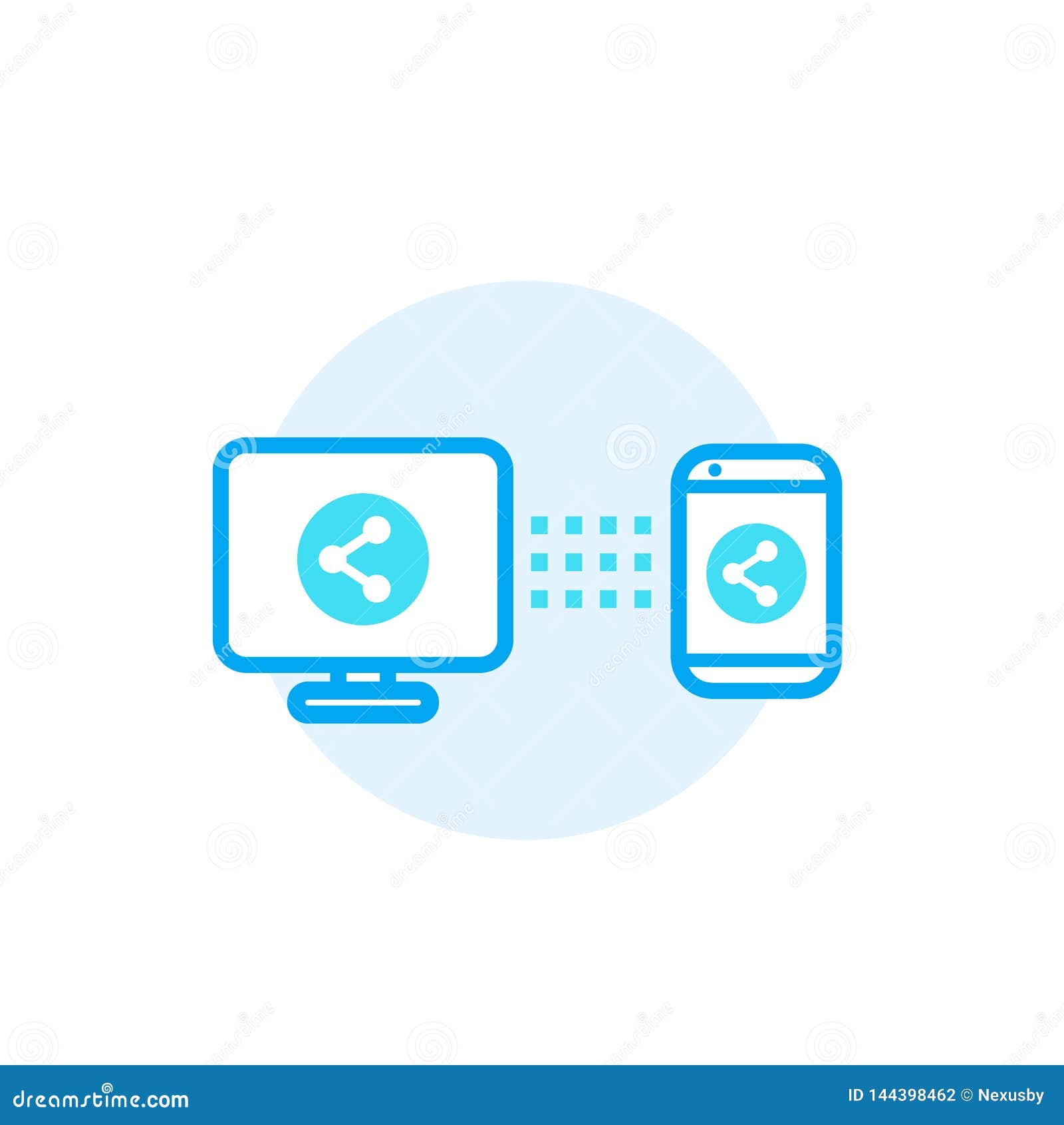 Shared screens vector icon stock vector. Illustration of phone - 144398462