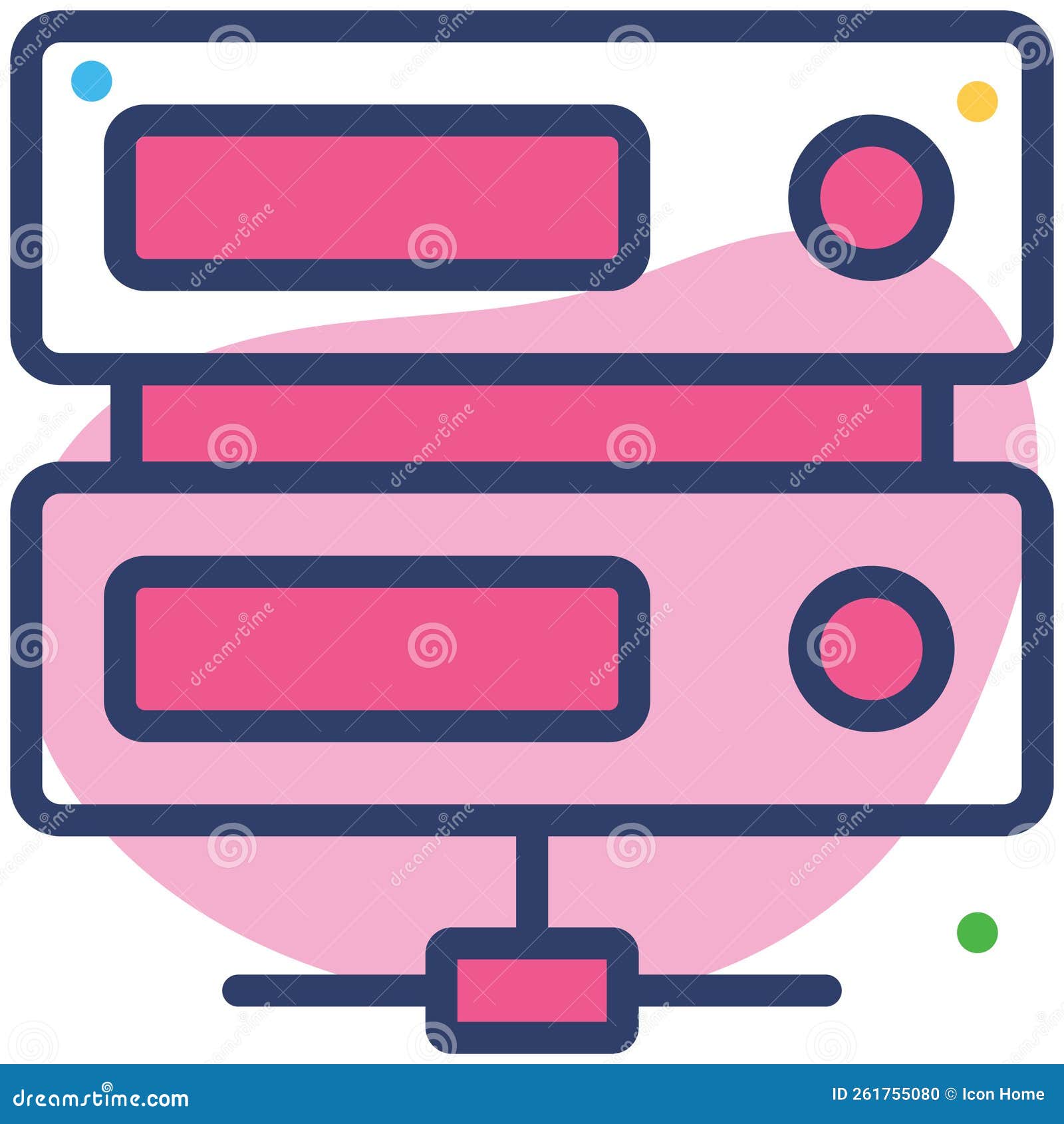 Shared Server Icon. User Interface Vector Illustration, As a Simple ...