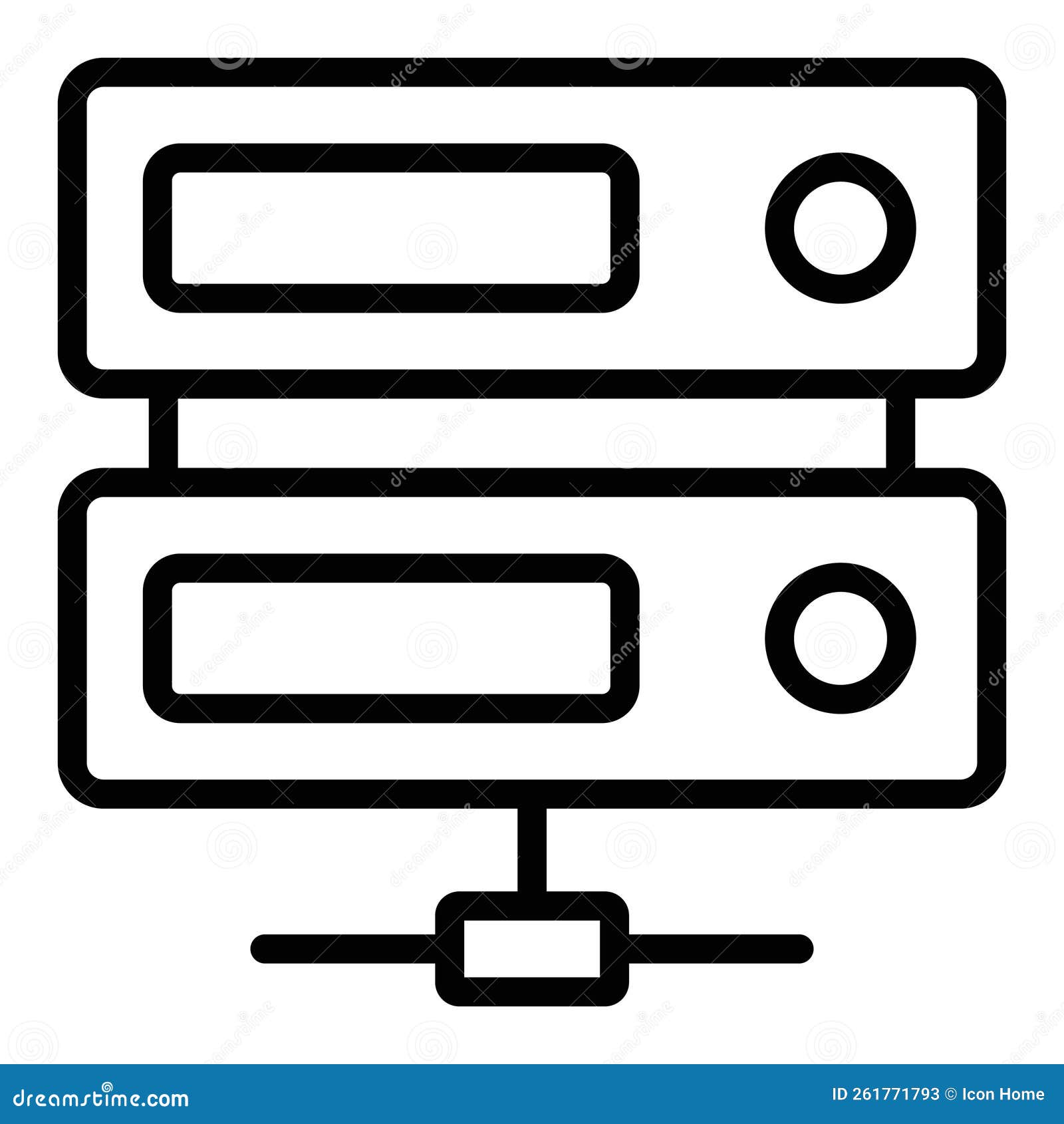 Shared Server Icon. User Interface Vector Illustration, As a Simple ...