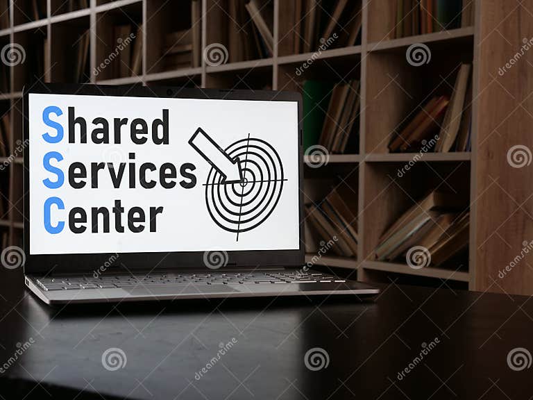 Shared Services Center SSC is Shown Using the Text Stock Photo - Image ...