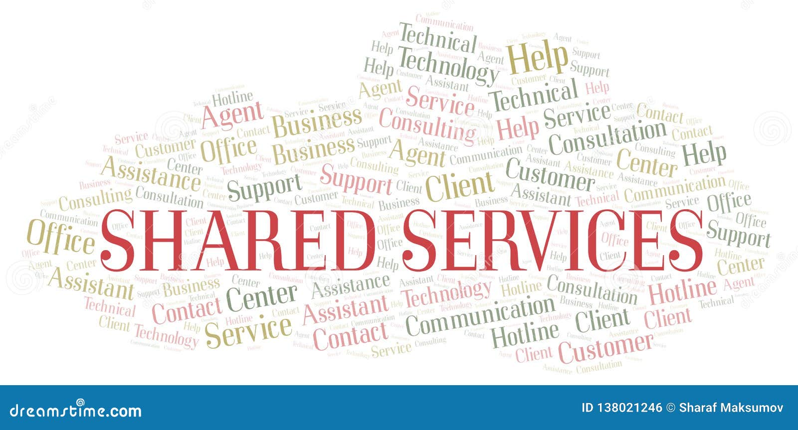 Shared Services word cloud stock illustration. Illustration of concept ...