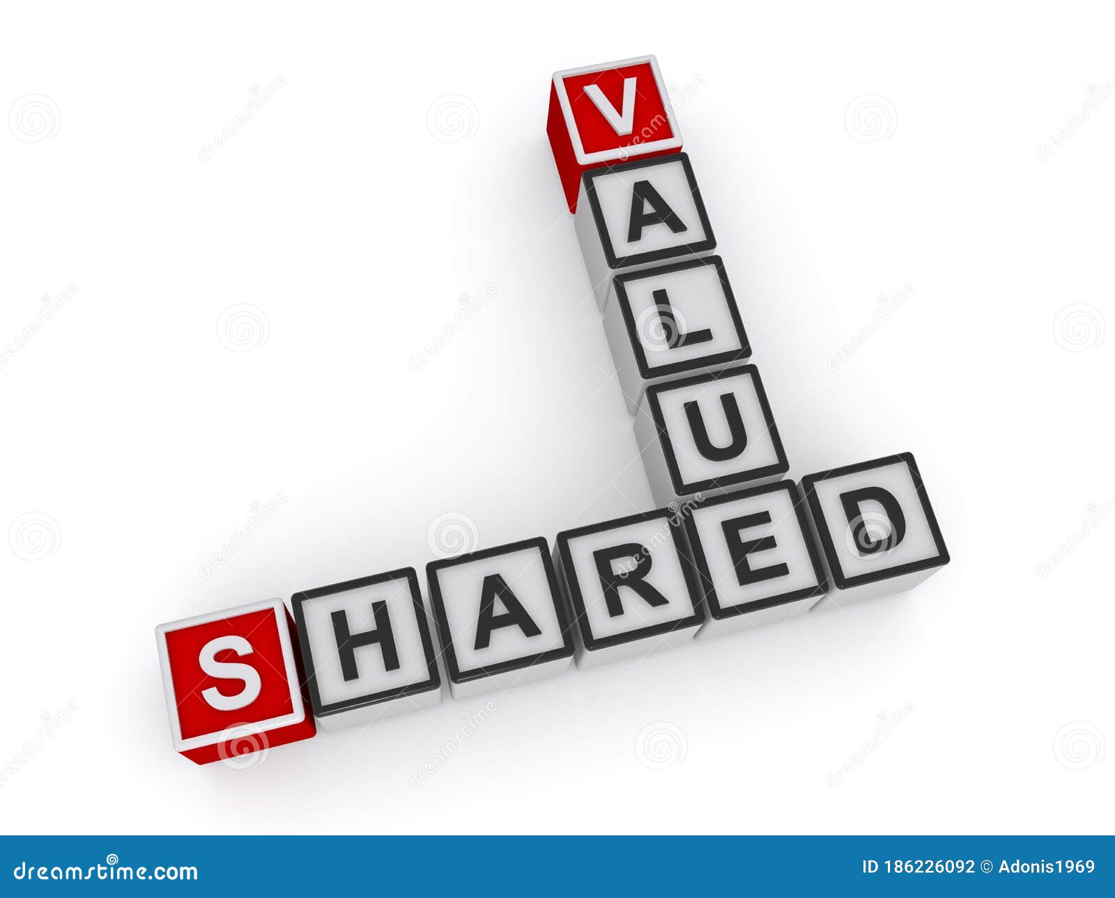 Shared value word blocks stock illustration. Illustration of education ...