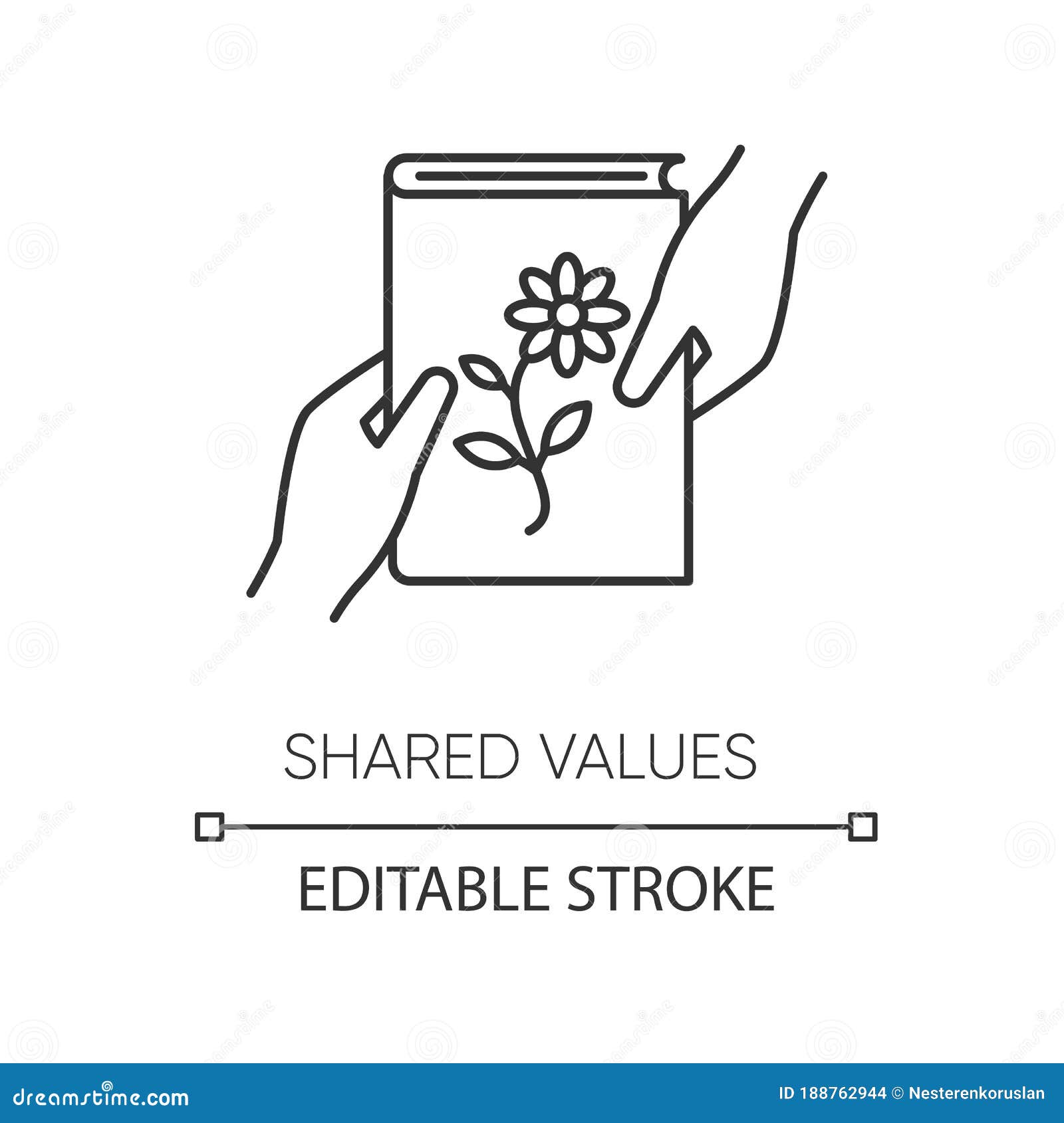 Shared Values Pixel Perfect Linear Icon. Thin Line Customizable ...