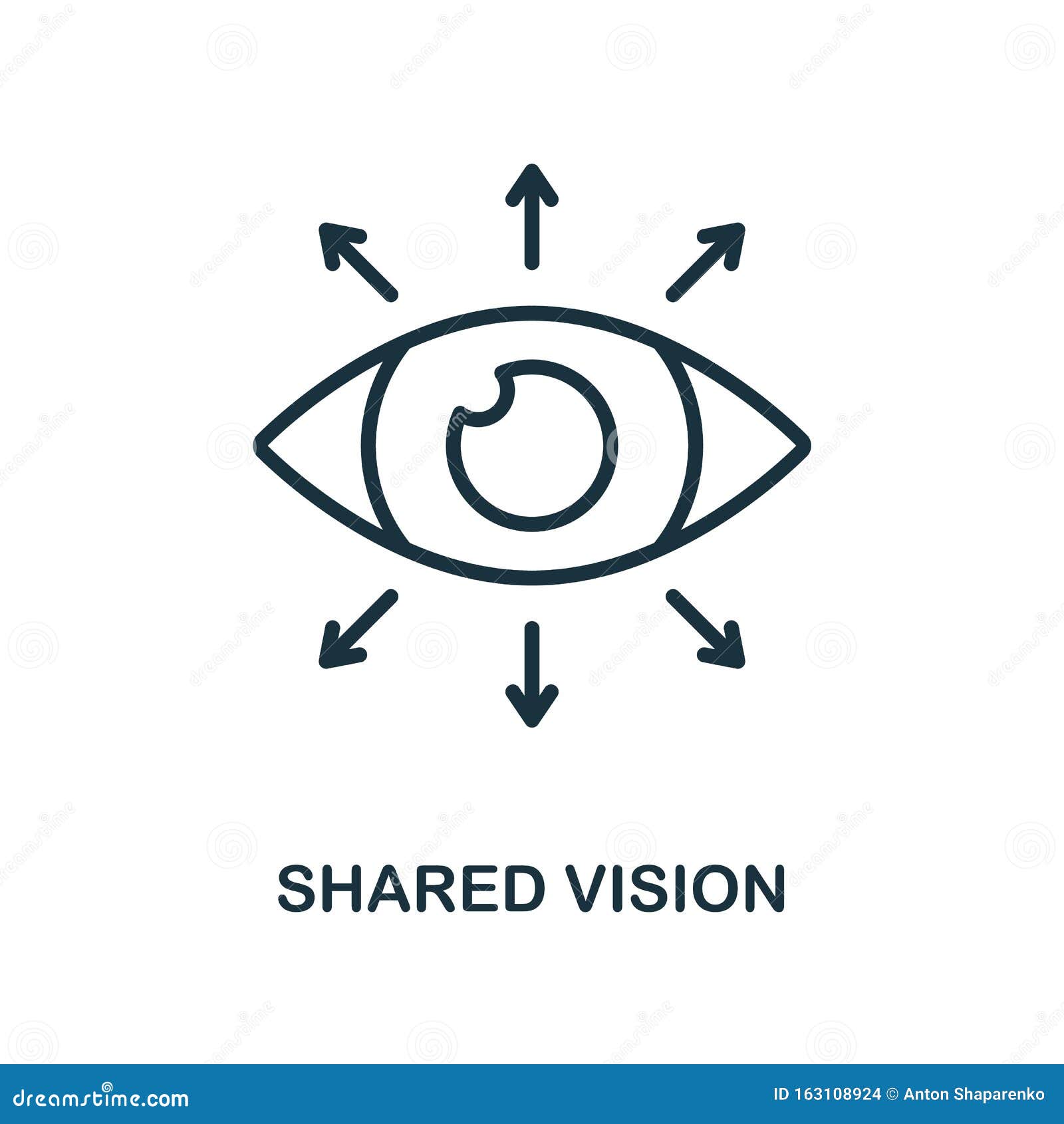 Shared Vision Icon Outline Style. Thin Line Creative Shared Vision Icon ...