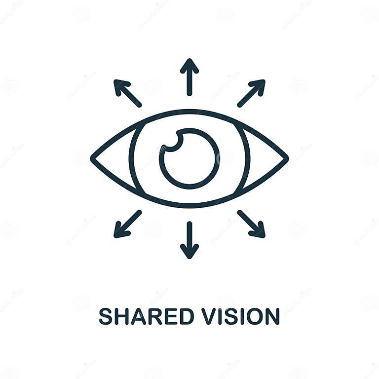 Shared Vision Icon Outline Style. Thin Line Creative Shared Vision Icon ...