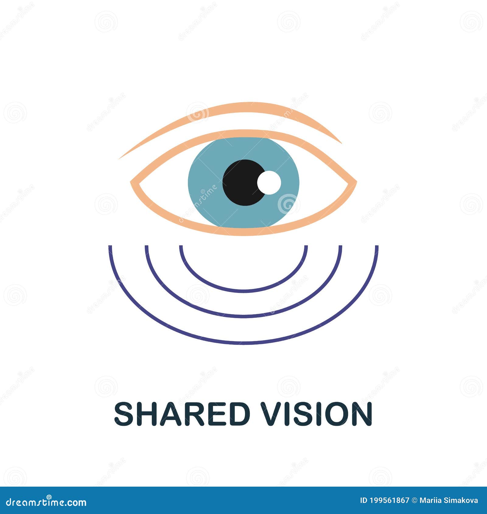 Shared Vision Icon Outline Style. Thin Line Creative Shared Vision Icon ...