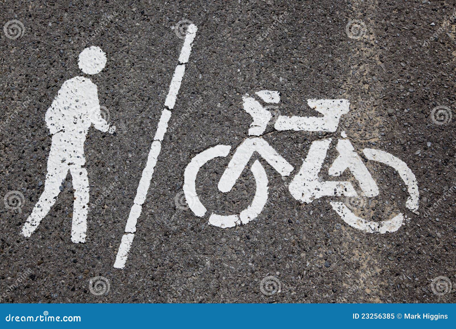 Shared walkway stock image. Image of bitumen, track, sign - 23256385