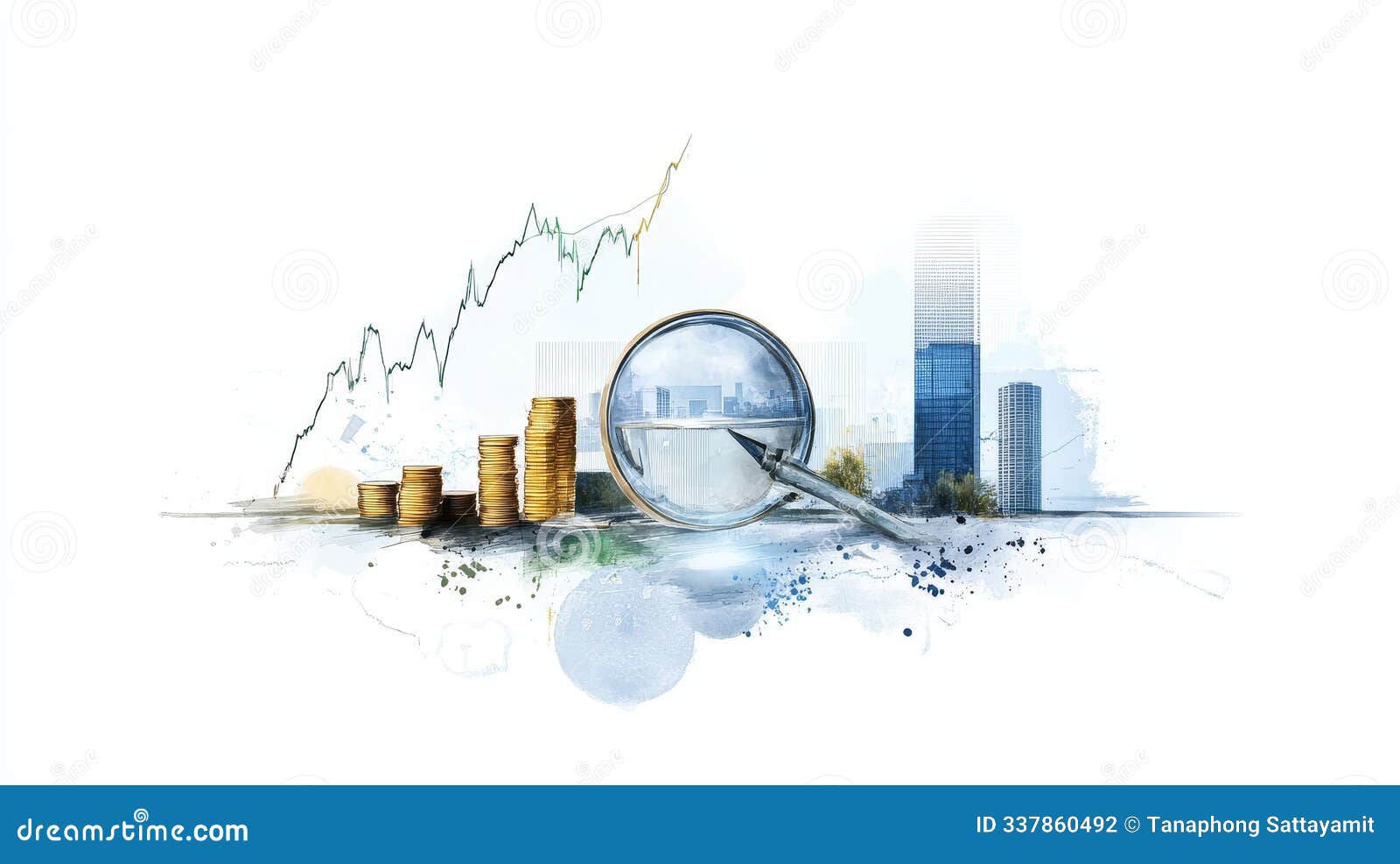 Equity With Magnifying Glass On White Royalty-Free Stock Photo ...