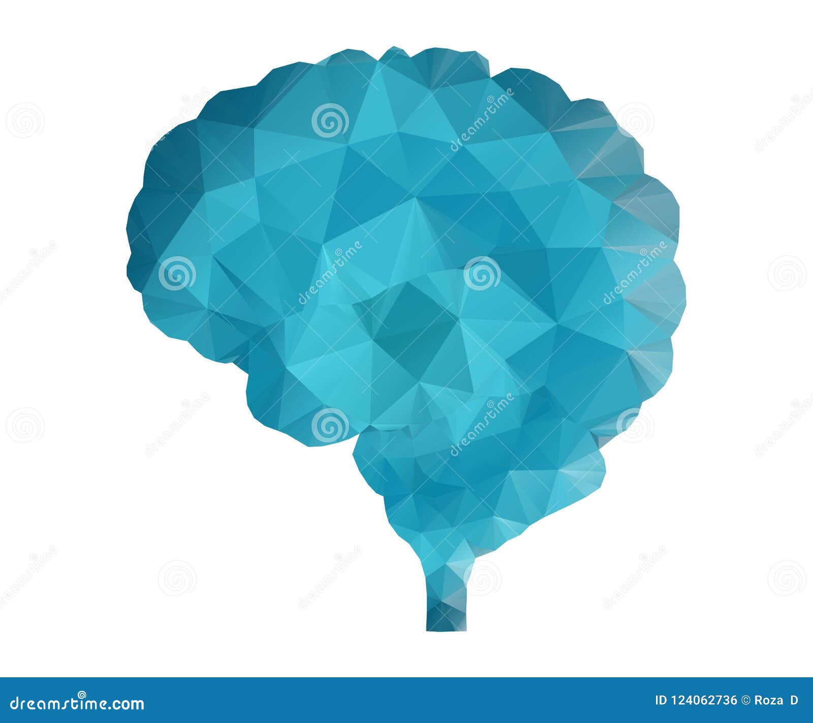 Shares of the Brain, Polygon, 3s Stock Vector - Illustration of poly ...