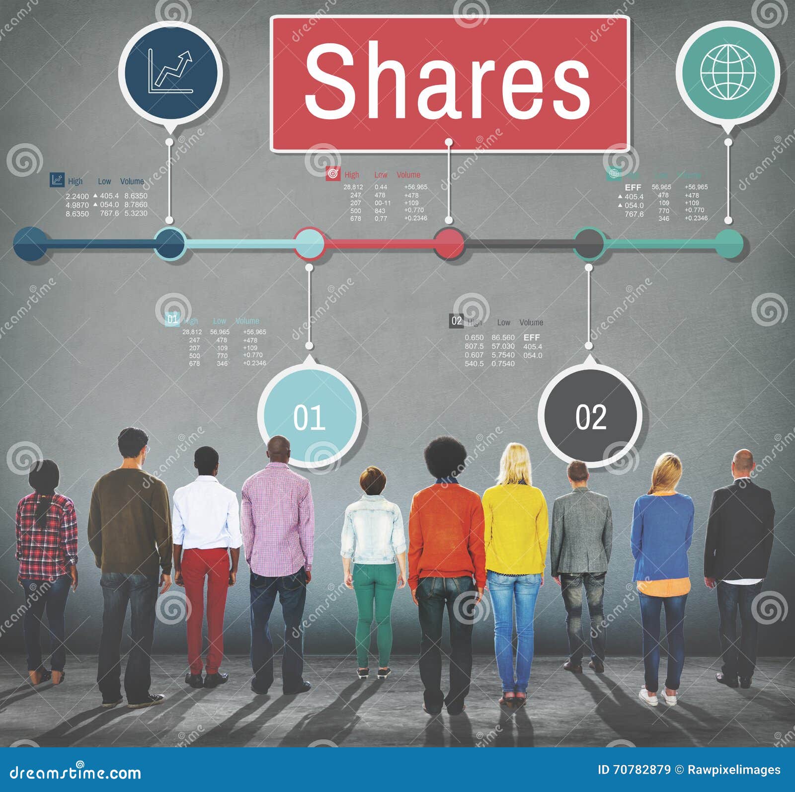 Shares Global Business Information Data Concept Stock Image - Image of ...