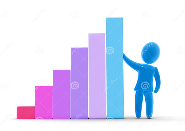 Shares rise stock illustration. Illustration of chart - 7326768