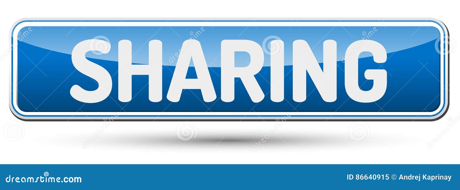Sharing - Abstract Beautiful Button with Text. Stock Vector ...