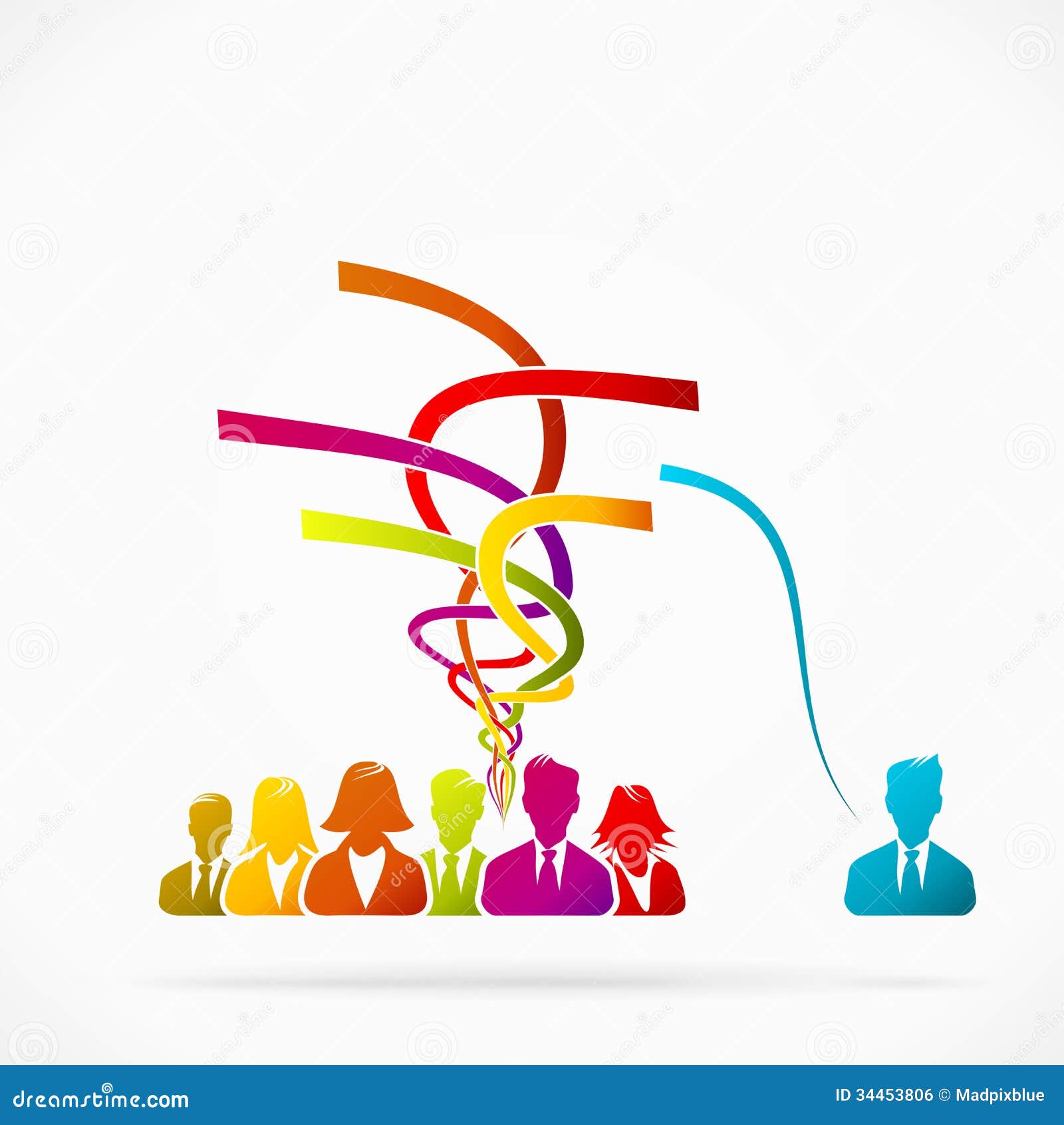Sharing stock vector. Illustration of organization, argue - 34453806