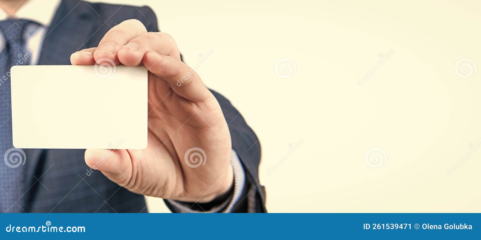 Sharing Business Card. Empty Card Selective Focus. Identification Paper ...