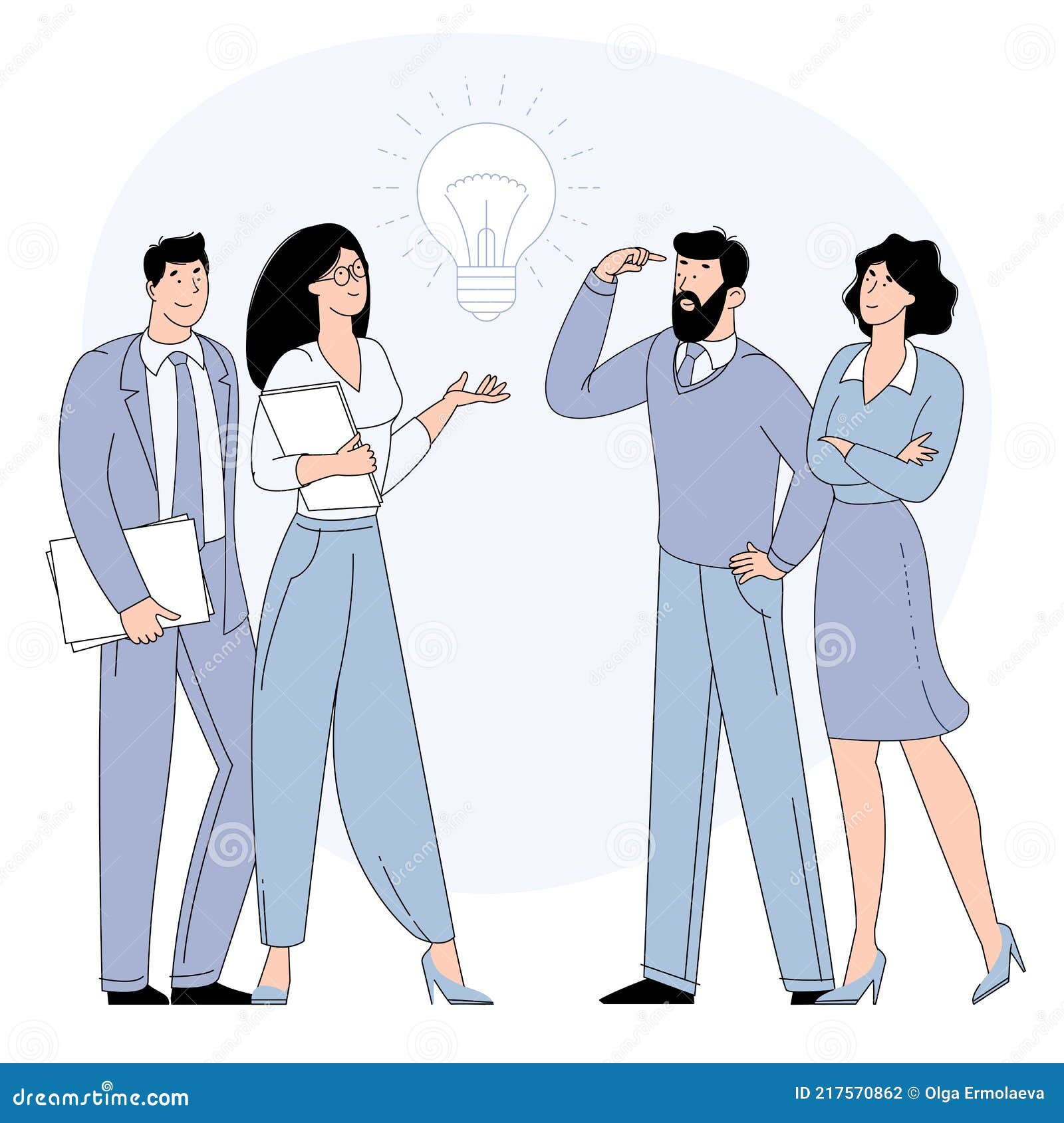 Sharing business ideas stock vector. Illustration of collaboration ...