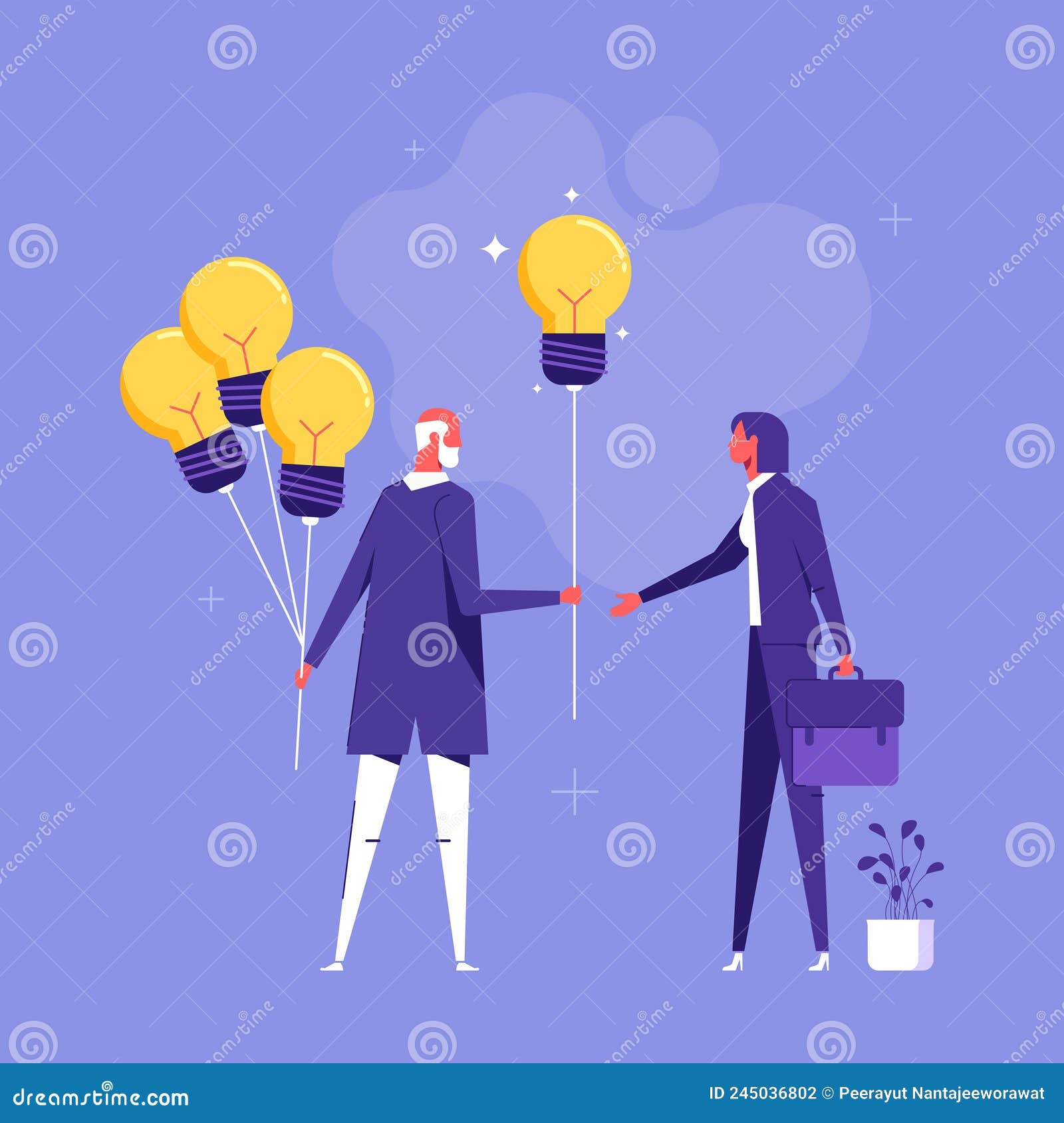 Sharing Business Ideas Concept Stock Vector - Illustration of boss ...
