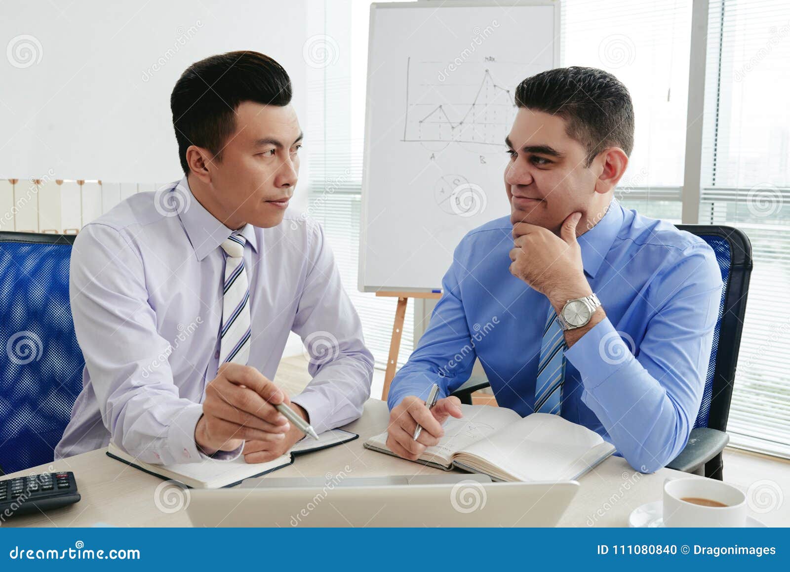 Sharing business ideas stock photo. Image of entrepreneur - 111080840