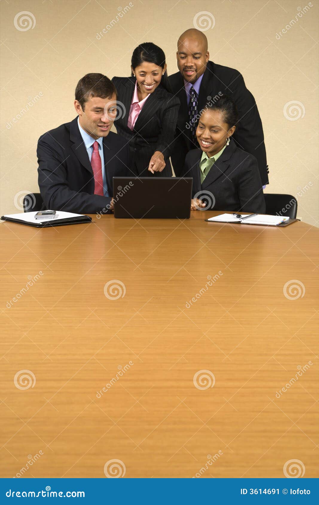 Sharing Business Information. Stock Image - Image of businesspeople ...