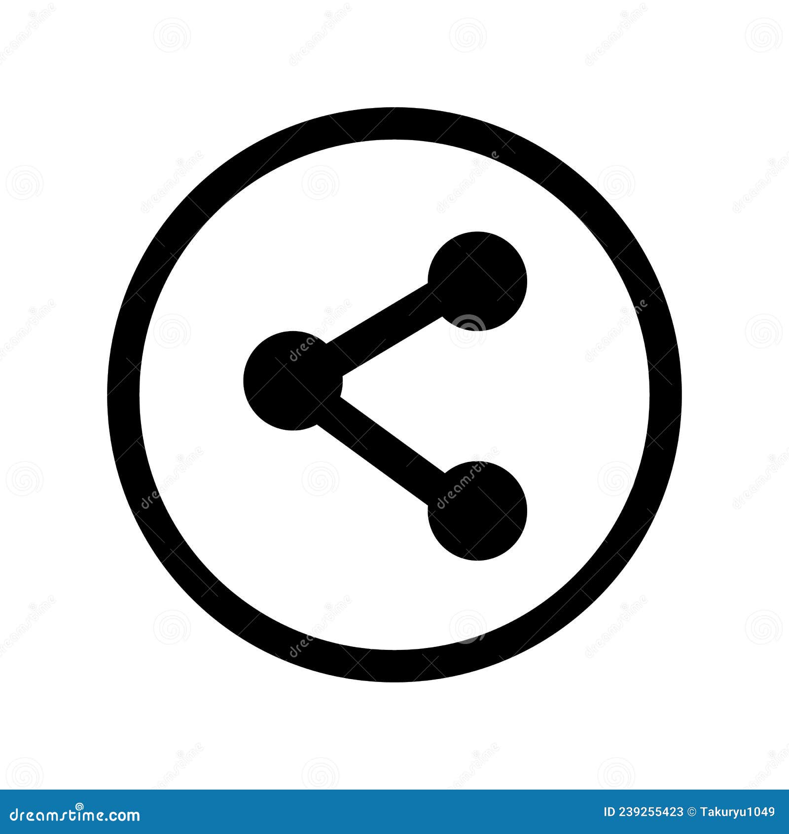 Sharing Button Icon in a Round Circle. Vector. Stock Vector ...