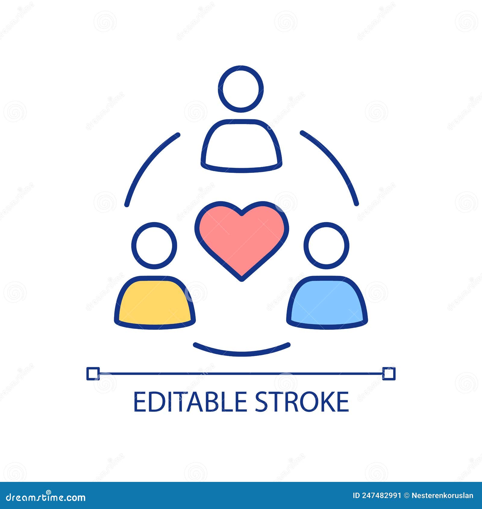 Sharing Common Interest RGB Color Icon Stock Vector - Illustration of ...