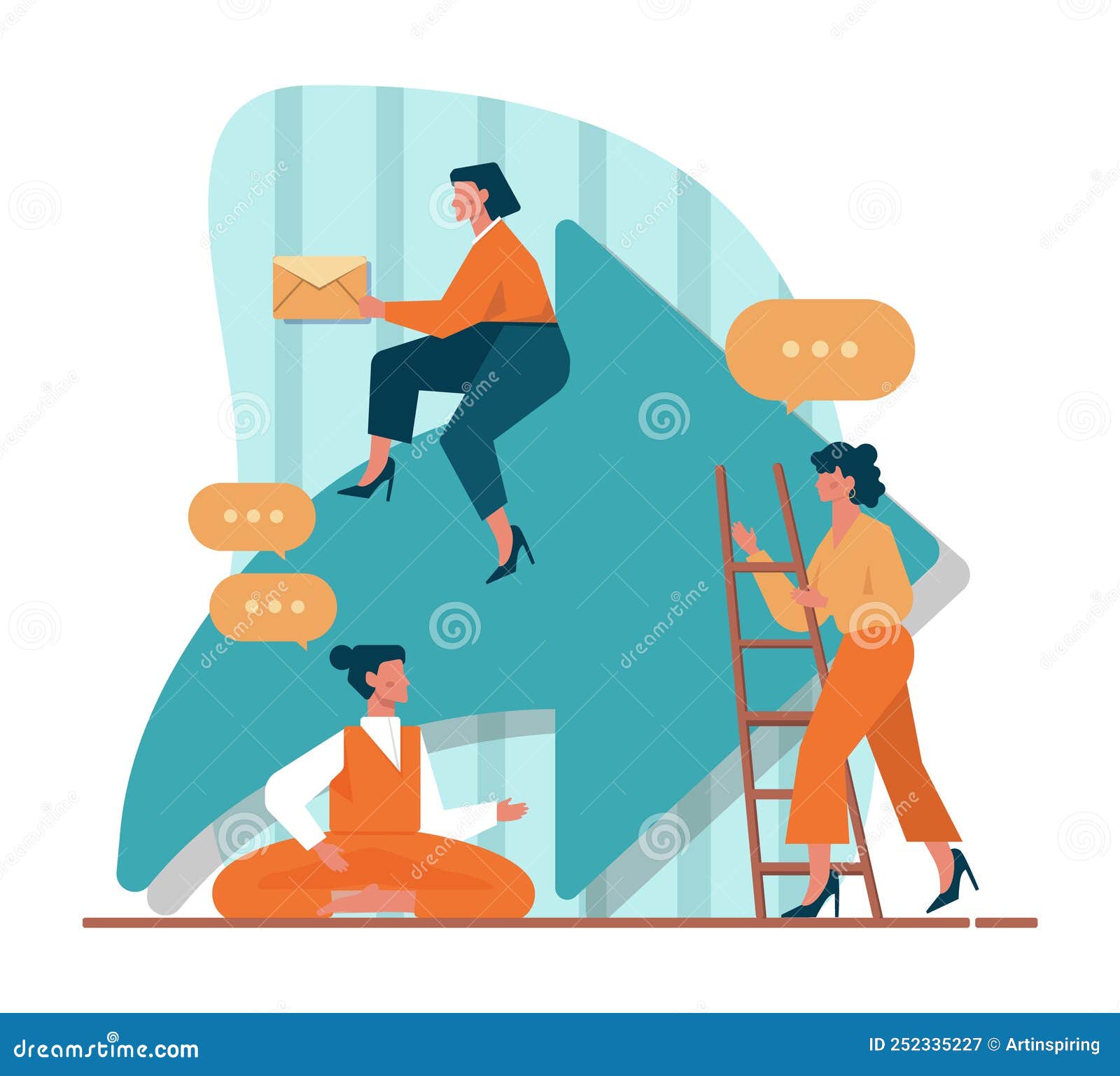 Sharing Concept. Character Using Devices To Share Posts in Social Stock ... Sharing Concept. Character Using Devices To Share Posts in Social Stock ...