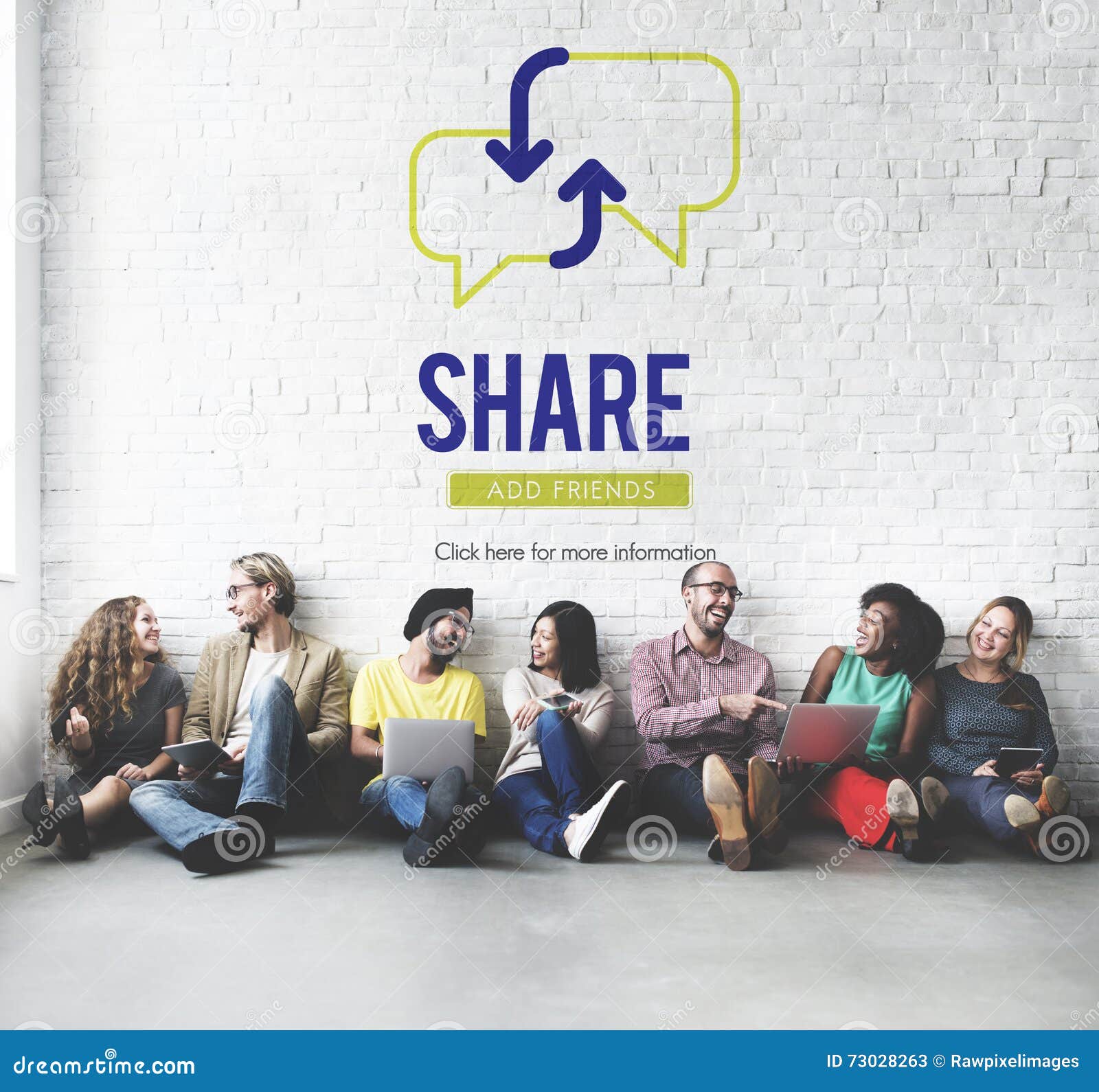 Sharing Connection Message Communication Concept Stock Image - Image of ...