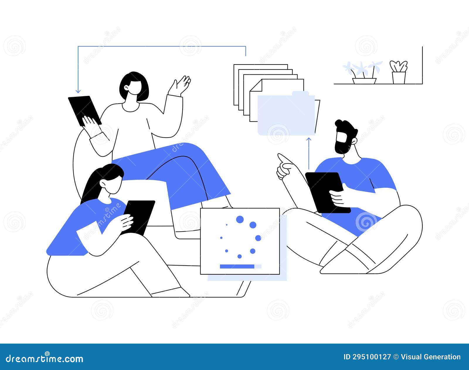 Sharing Documents Online Abstract Concept Vector Illustration. Stock ...