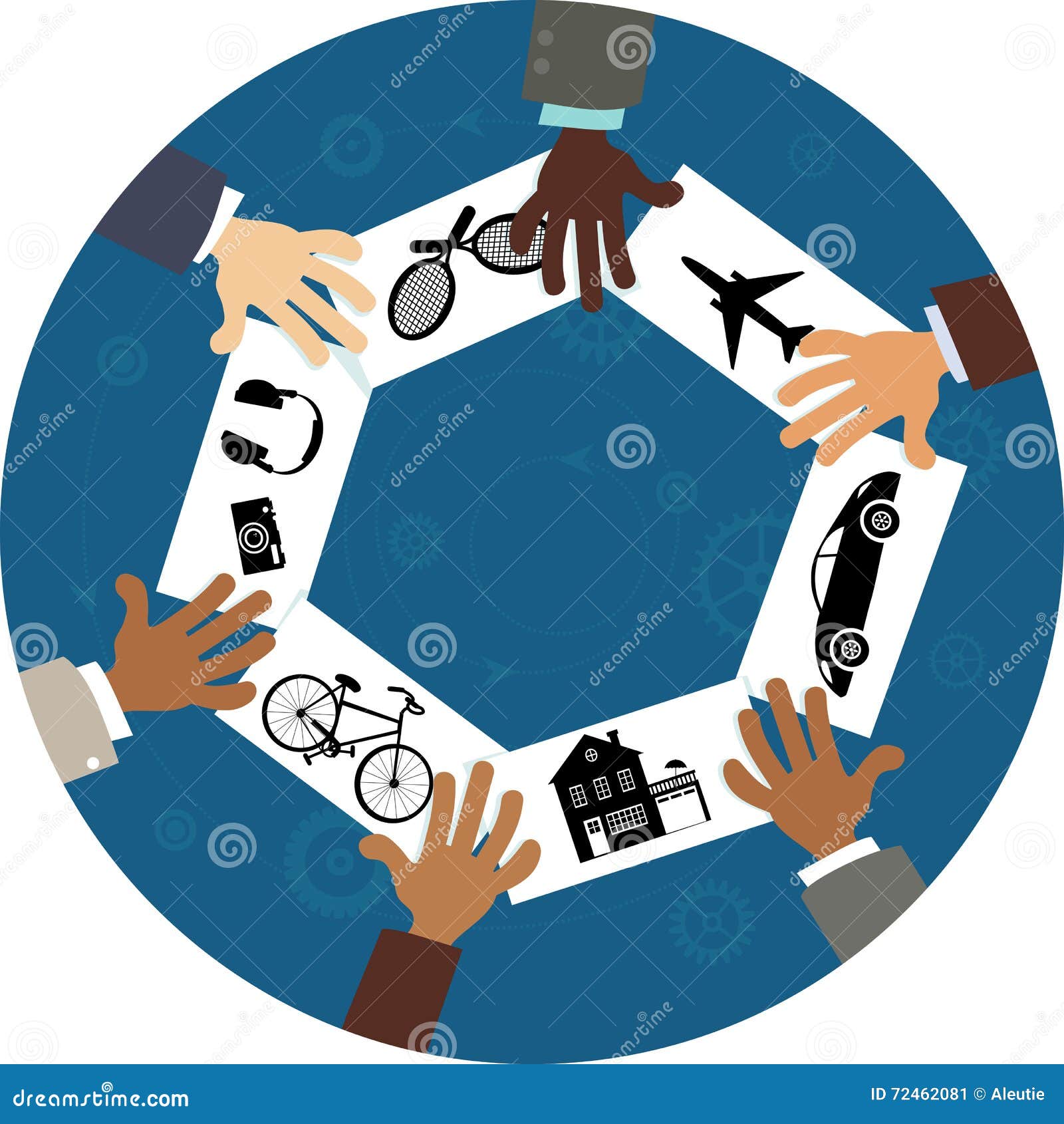Sharing economy stock vector. Illustration of business - 72462081