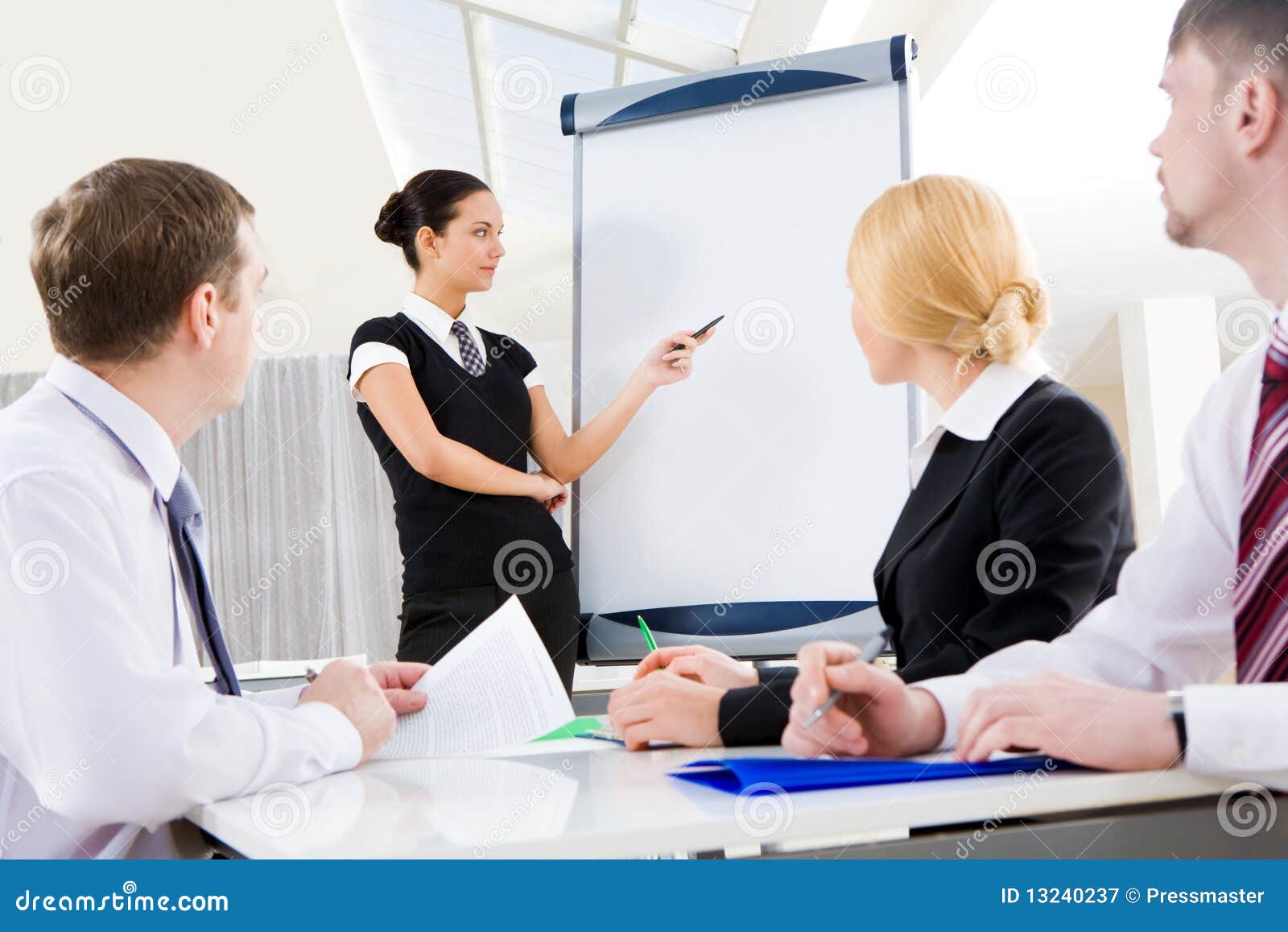 Sharing experience stock image. Image of businessman - 13240237