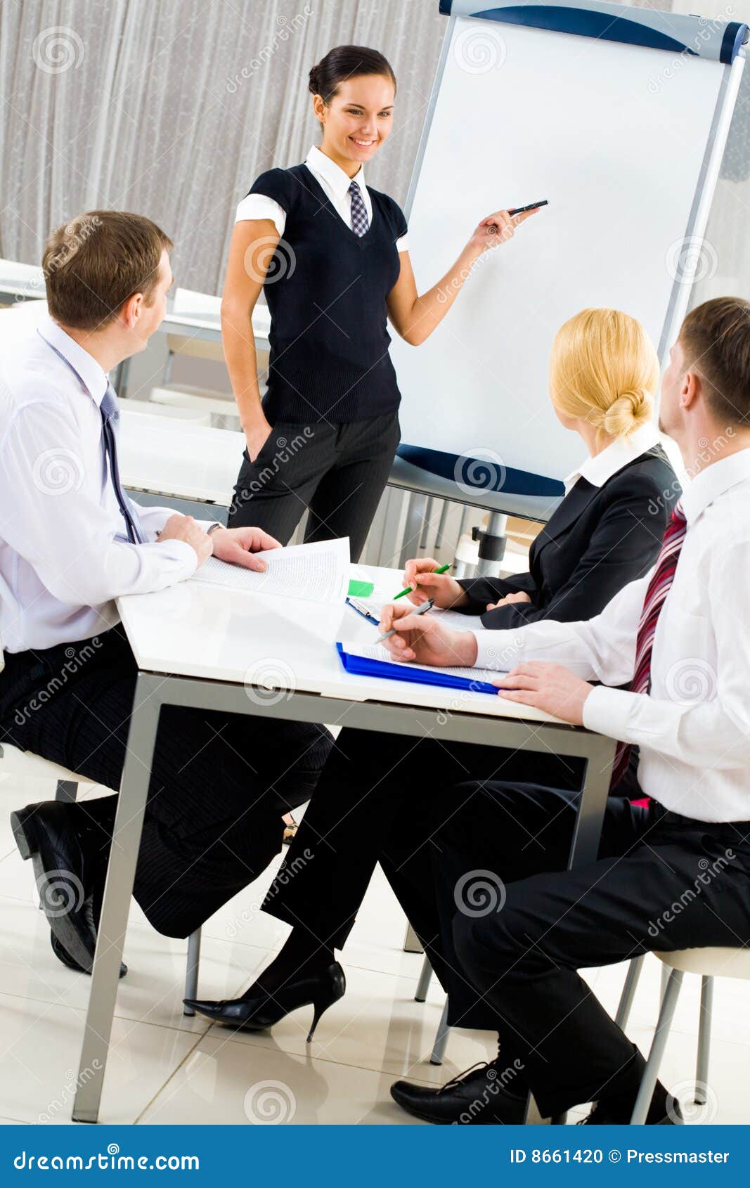 Sharing experience stock photo. Image of presentation - 8661420