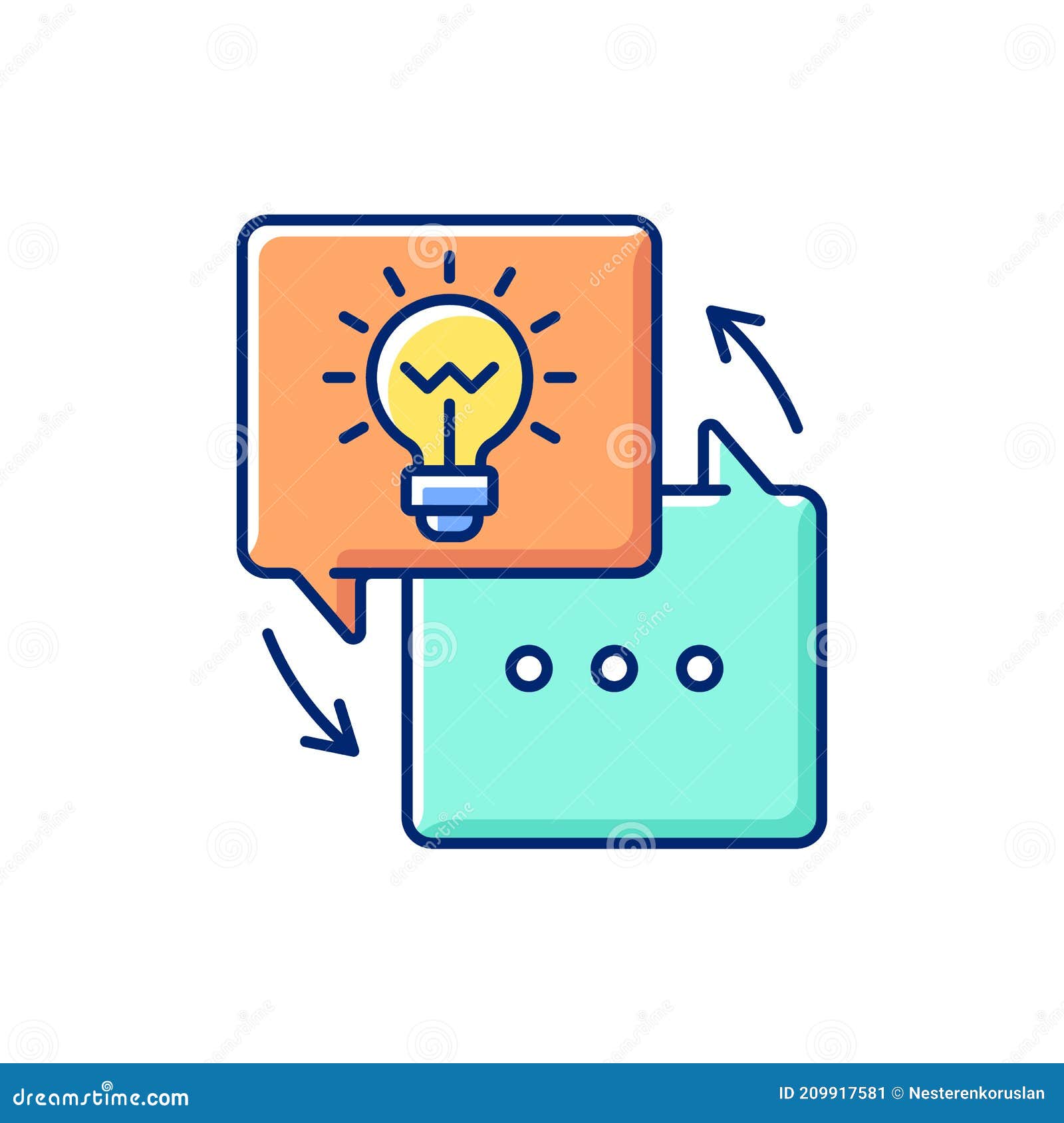 Sharing Experience RGB Color Icon Stock Vector - Illustration of ...