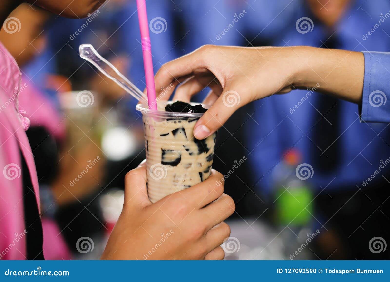 Sharing Food for Poor Children Concept of Donation Stock Photo - Image ...