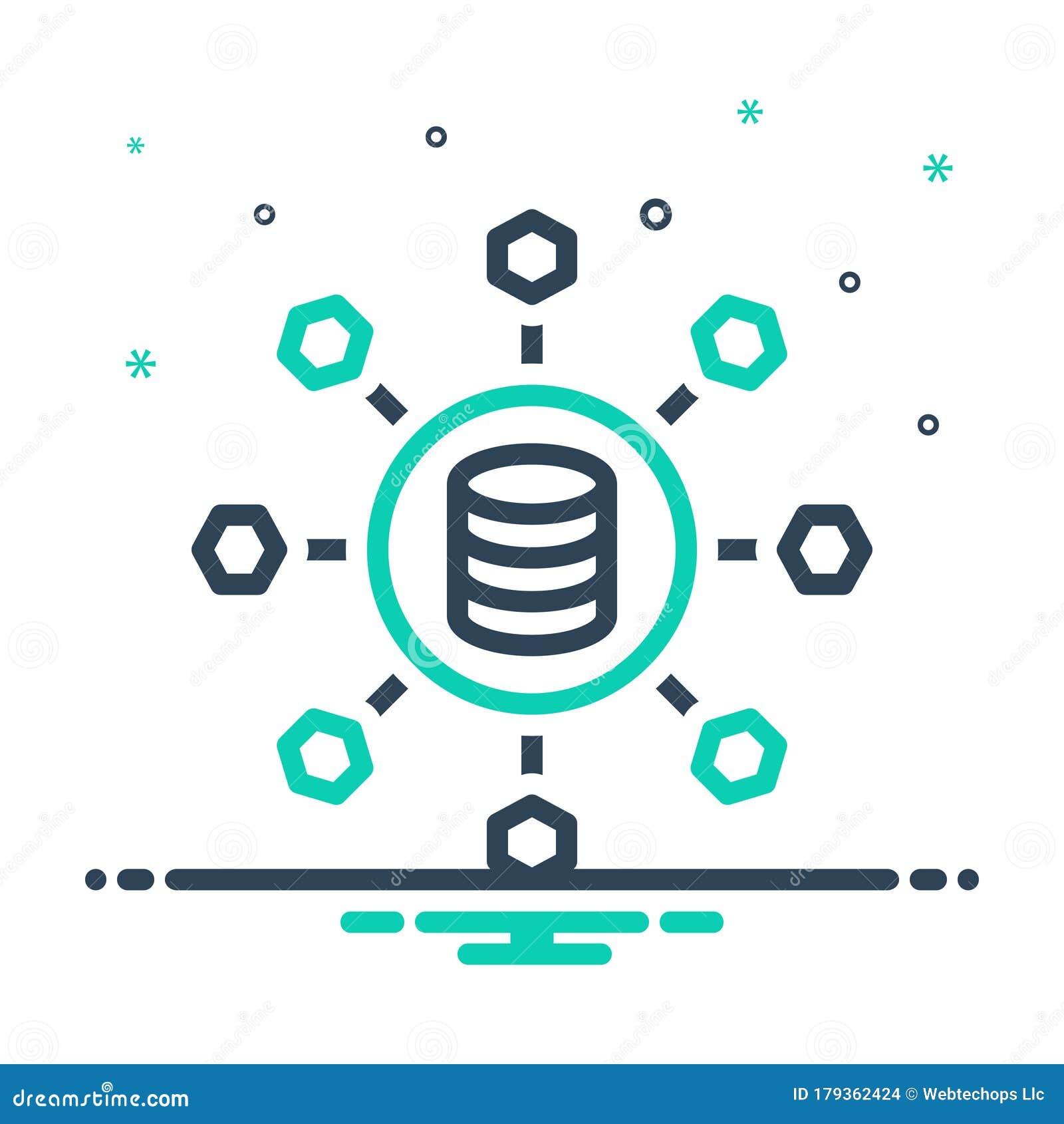 Mix Icon for Sharing, Allocation and Distribution Stock Vector ...
