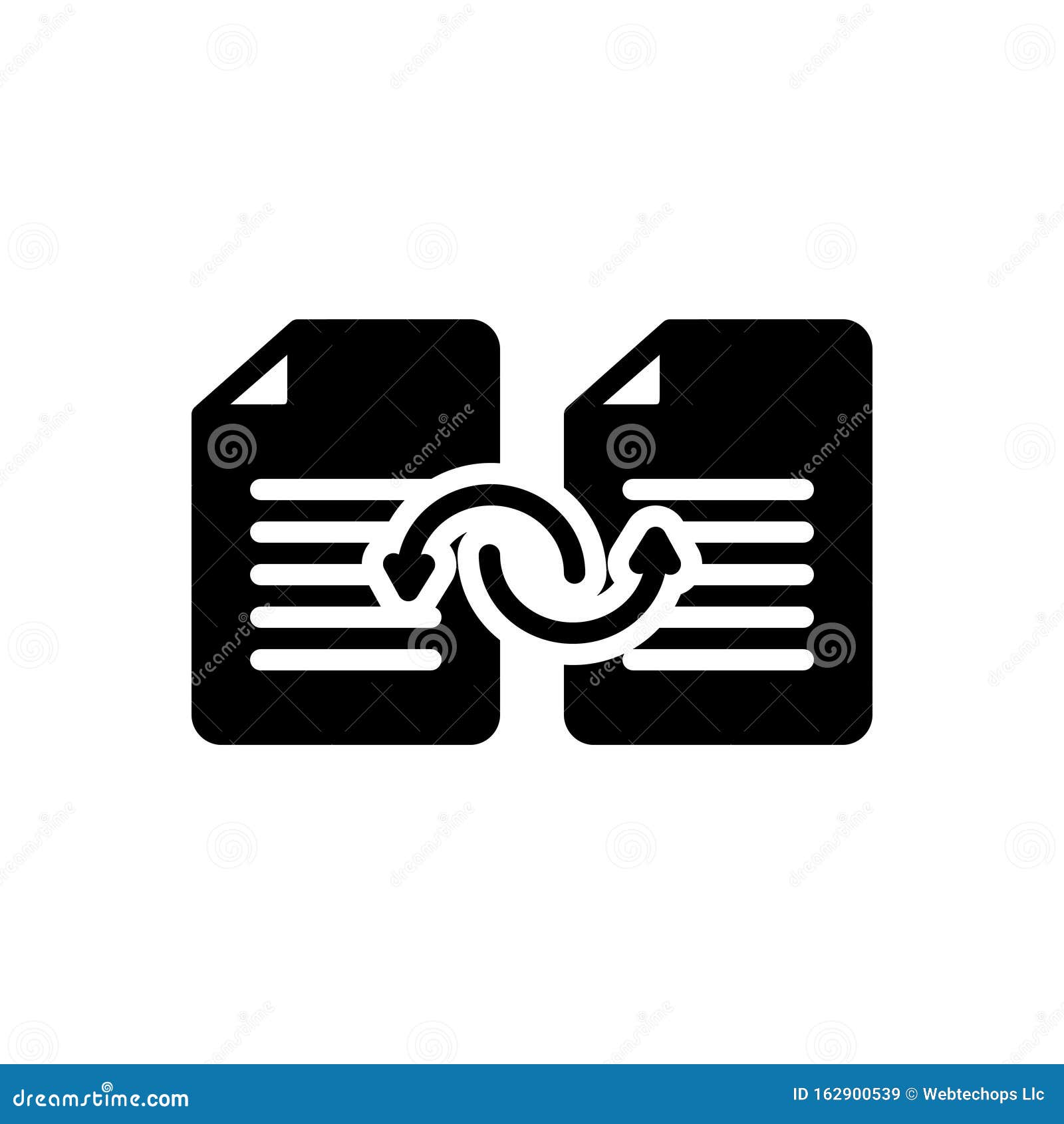 Black Solid Icon for Sharing, Document and Change Stock Vector ...