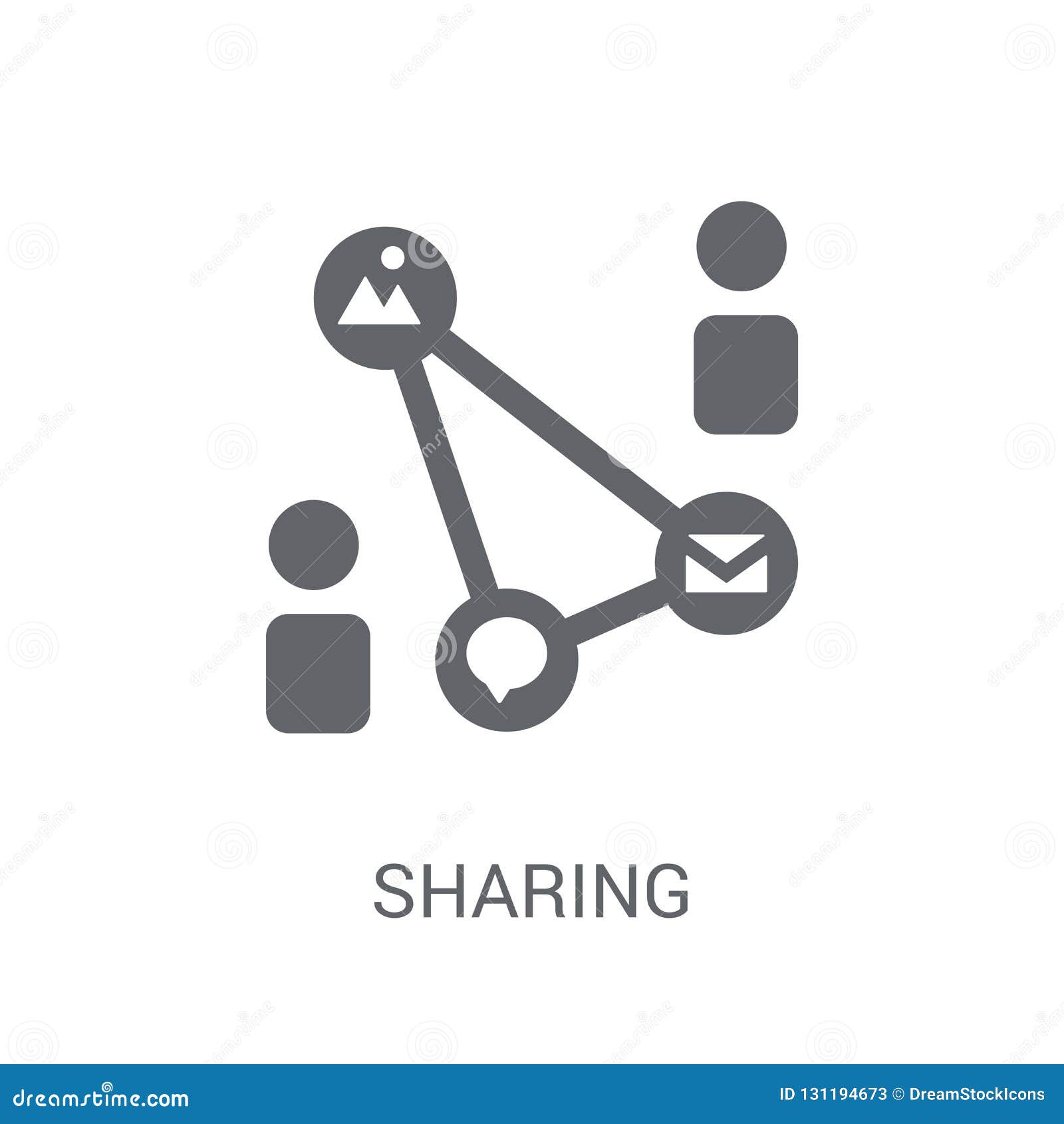 Sharing Icon. Trendy Sharing Logo Concept on White Background Fr Stock ...