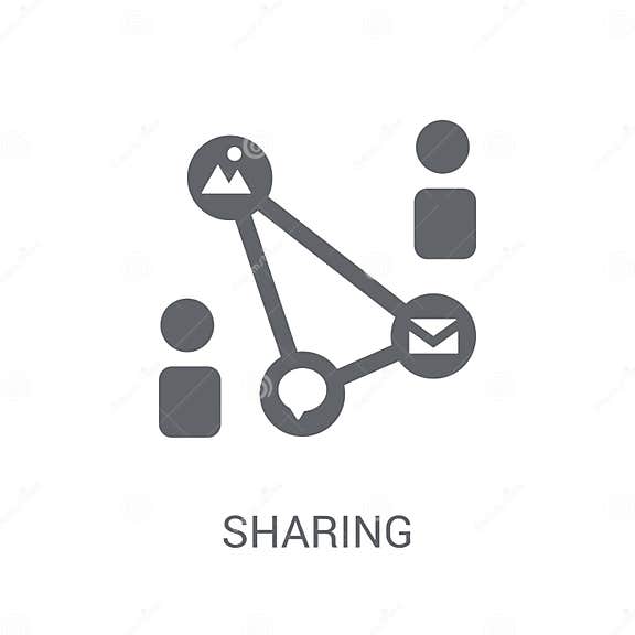 Sharing Icon. Trendy Sharing Logo Concept on White Background Fr Stock ...