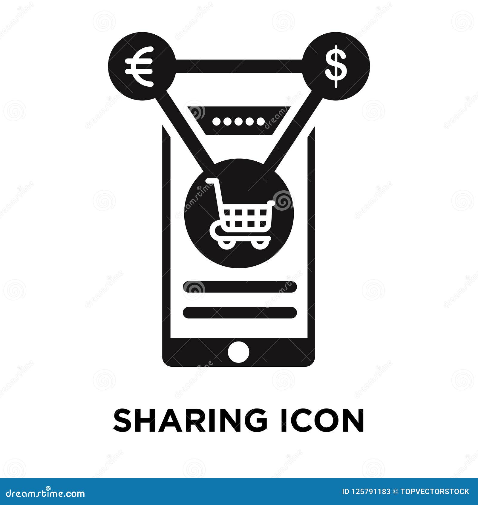 Sharing Icon Vector Isolated On White Background, Logo Concept O Stock ...