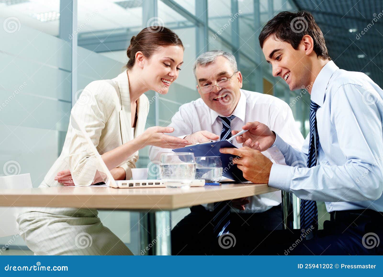 Sharing ideas stock photo. Image of discussion, explaining - 25941202