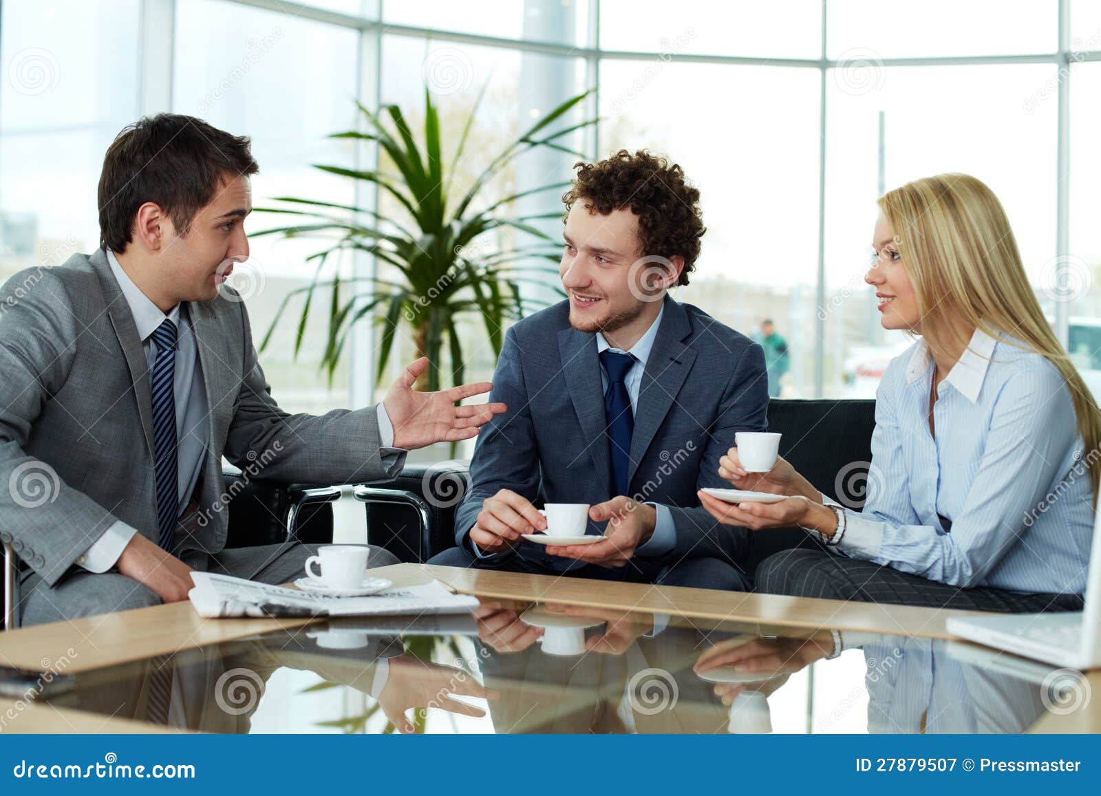 Sharing ideas stock image. Image of coffee, explaining - 27879507