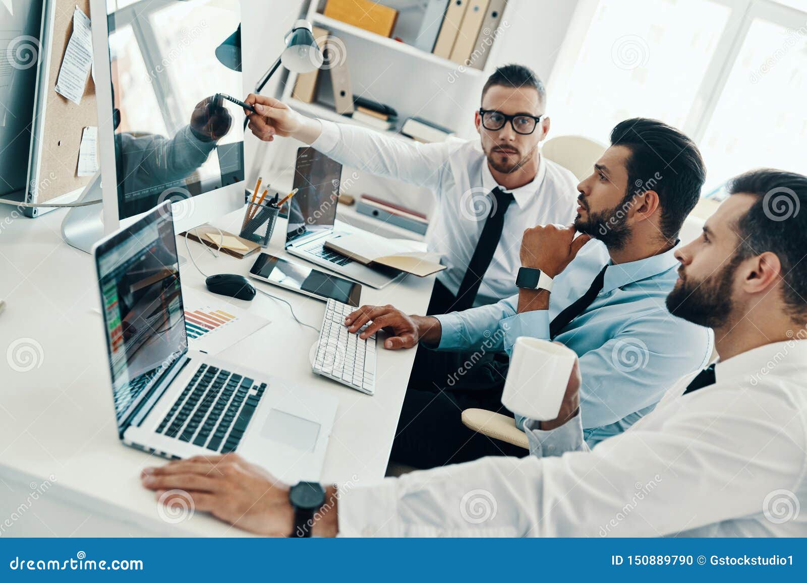 Sharing ideas. stock photo. Image of business, exchange - 150889790